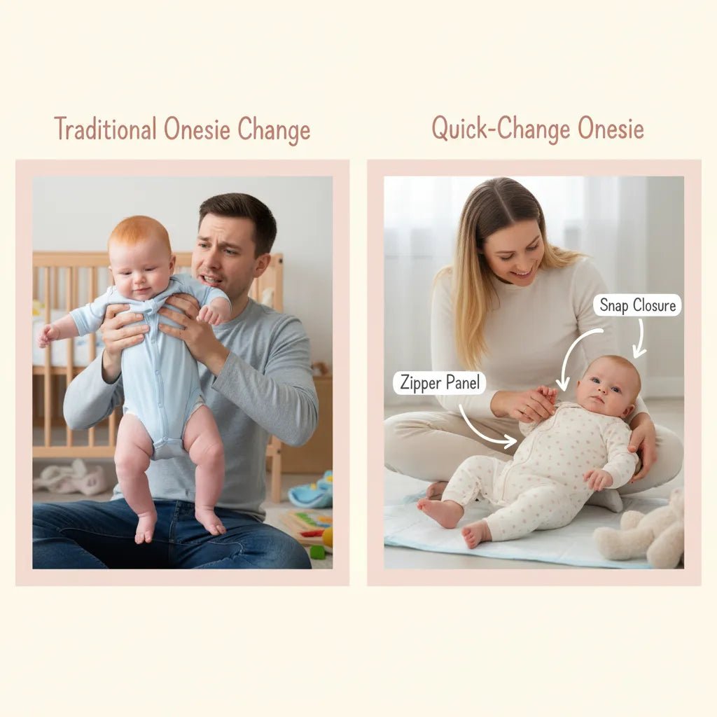 Quick Change Baby Bodysuit - Easy Diaper Changes – MOSSRIVER